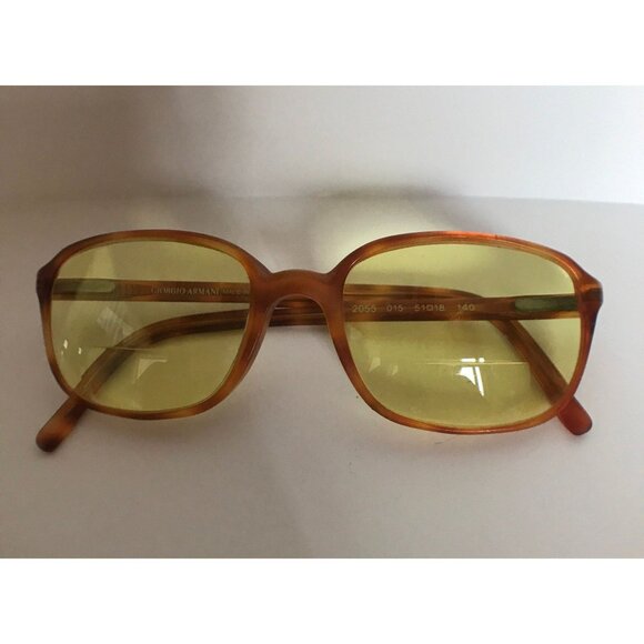 Accessories | Vtg Tortoise Shell Rectangle Eyeglasses Yellow Tinted ...